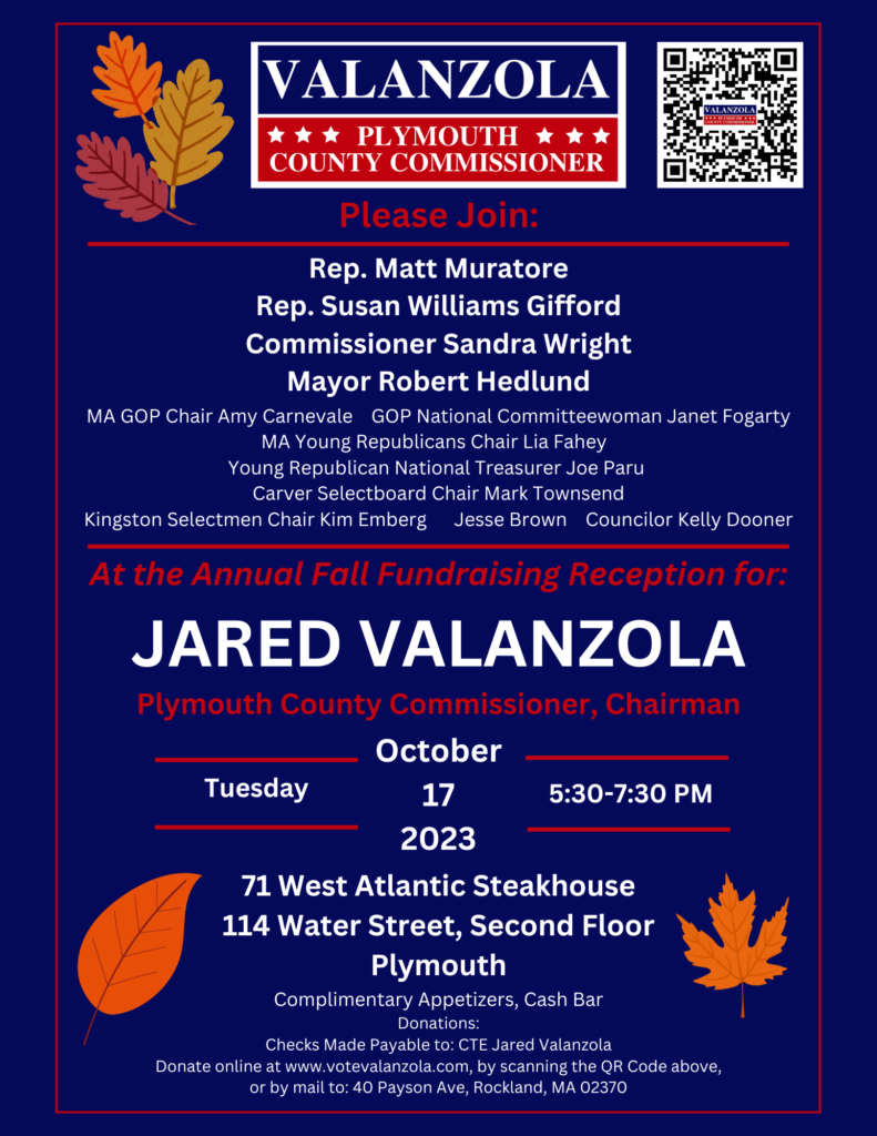 Annual Fall Reception in Support of Commissioner Jared Valanzola ...
