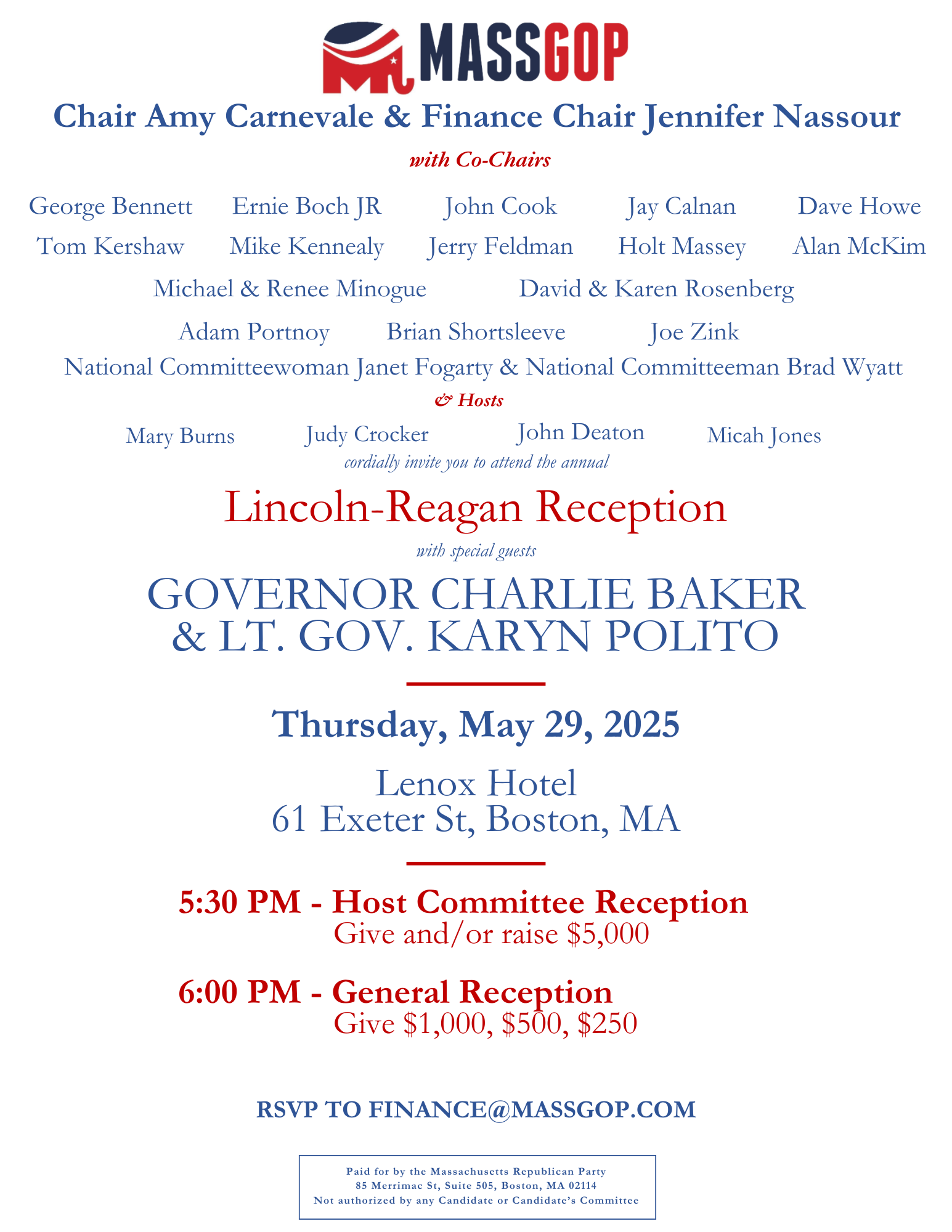 Lincoln-Reagan Reception 2025 - Massachusetts GOP